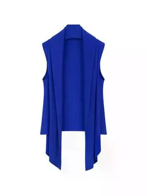 Alberta Ferretti Draped Open-front Top - Blue