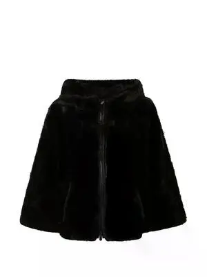 Pinko Faux-fur Hooded Jacket - Black