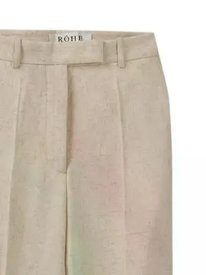 RÓHE Ted Tailored Trousers In Beige Cotton
