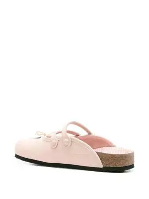 BIRKENSTOCK Double-strap Bow-detail Mules - Pink