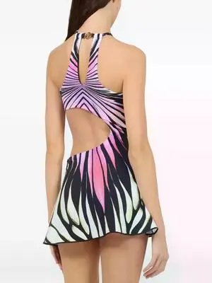 Roberto Cavalli Cut-out Halterneck Mini Dress