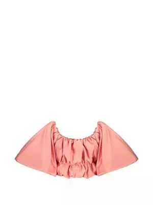 ELLERY Balloon-sleeve Cropped Top - Pink