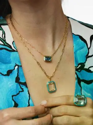 Goshwara Manhattan Blue Topaz Necklace
