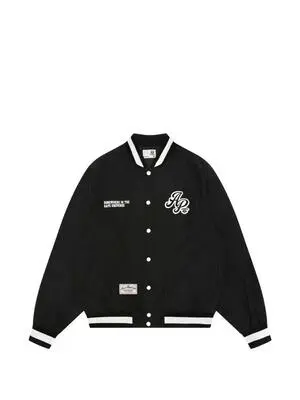 AAPE BY *A BATHING APE Embroidered Logo-patch Varsity Jacket - Black