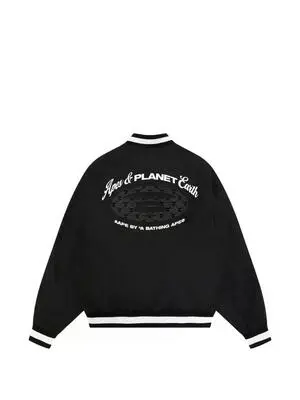 AAPE BY *A BATHING APE Embroidered Logo-patch Varsity Jacket