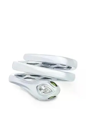 ANITA KO Diamond And Tsavorite Snake Ring