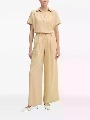 JOOP! Pleated High-waisted Trousers - Neutrals