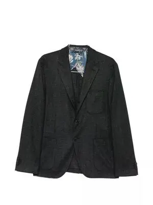 Etro Check-pattern Single-breasted Blazer - Grey