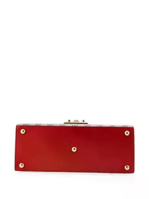 Gucci Padlock Top Handle Bag Gg Coated Canvas And Leather Small Satchel - Pink