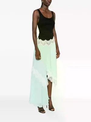 Christopher Esber Lace-trim Gathered Asymmetrical Dress - Neutrals
