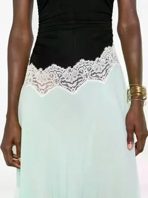 Christopher Esber Lace-trim Gathered Asymmetrical Dress