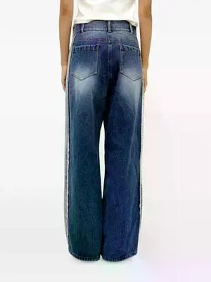 ÉPINGLER Lace-trim Wide-leg Jeans