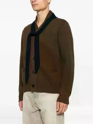 Sacai Scarf-detail Buttoned Cardigan