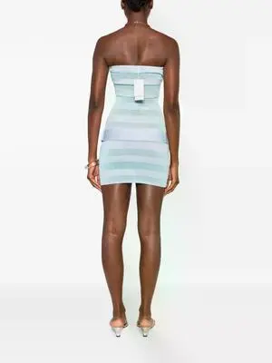 ASTA RESORT Cora Striped Belted Mini Dress