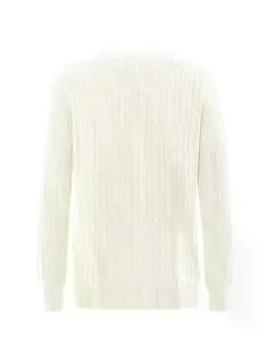 Malo Cable-knit Crew-neck Sweatshirt