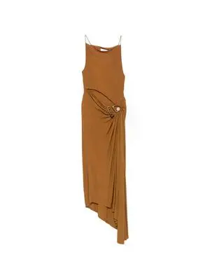 Christopher Esber Sleeveless Boat Neck Cut-out Dress - Brown