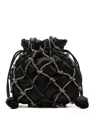 Rosantica Crystal Embellished Mini Bag - Black