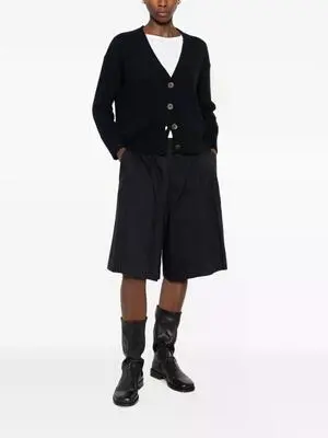 BASE V-neck Button-up Cardigan With Patch Pockets