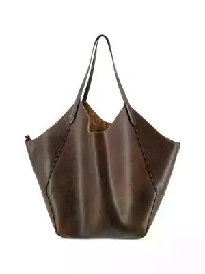 Brunello Cucinelli Lizard-effect Leather Bucket Bag - Brown