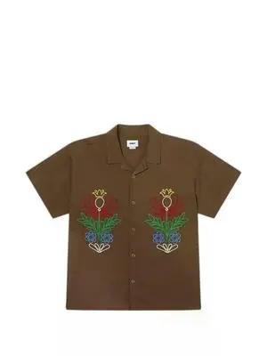 Obey Perry Floral-embroidered Shirt