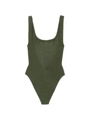 Hunza G Crinkle-effect Square-neck Swimsuit