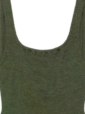 Hunza G Crinkle-effect Square-neck Swimsuit