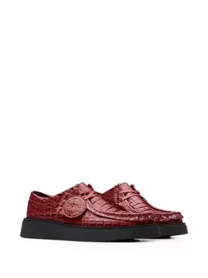 Clarks X Martine Rose Torview Croc-effect Derby Shoes - Red
