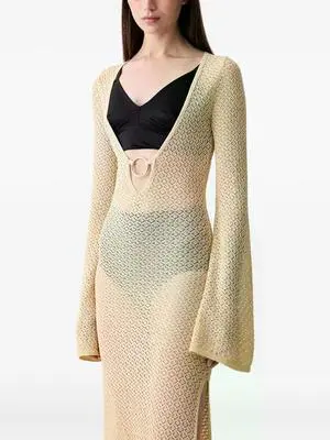 Bardot Bryn Crochet Ring Detail Maxi Dress - Yellow