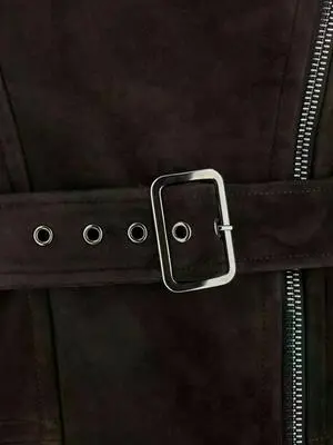 BLANCHA Suede Belted Jacket