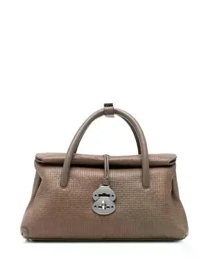 ZANELLATO Small Dotta Leather Tote Bag - Grey