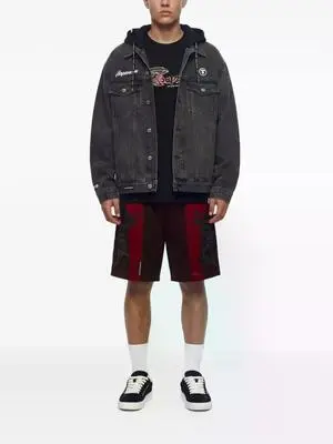 AAPE BY *A BATHING APE Embroidered Panelled Shorts - Red