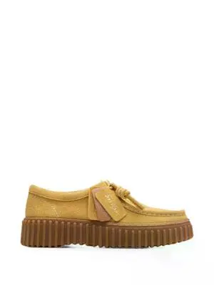 Clarks Torhill Bee Suede Derby Shoes - Yellow
