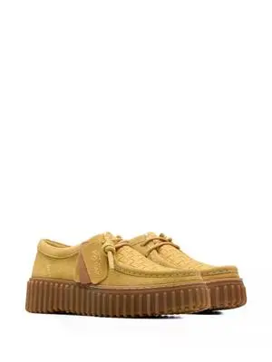 Clarks Suede Derby Shoes - Yellow