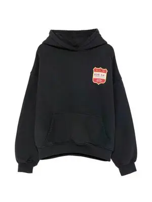 Rhude Logo Print Hoodie - Black