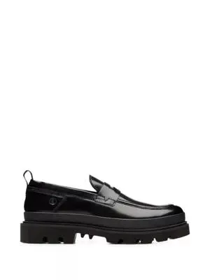 Clarks Badell Easy Leather Loafers - Black