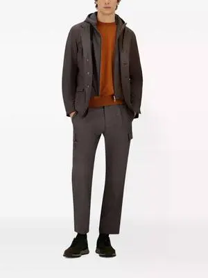 Herno Melange-effect Pleated Trousers