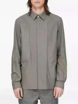 Rick Owens Fog Pocket Long-sleeve Shirt - Brown