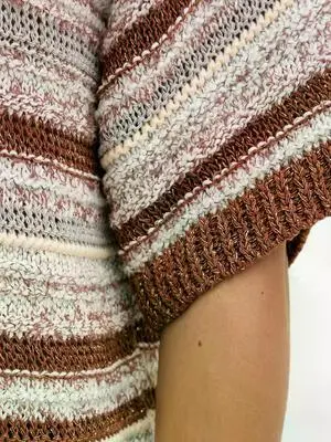 BENETTON Striped Knit Sweater