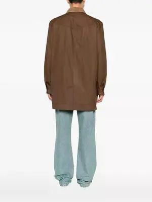 Valentino Garavani Corduroy-collar Logo-patch Coat
