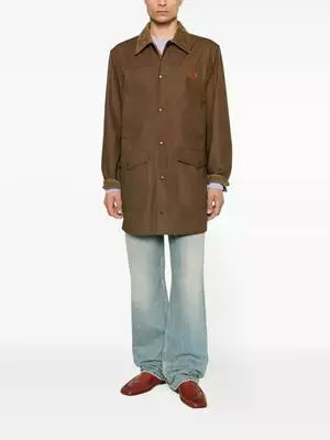 Valentino Garavani Corduroy Collar Long Sleeve Coat