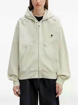 Carhartt Work In Progress Nelson Logo-patch Hoodie - Neutrals
