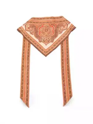 Zimmermann Paisley-print Silk Twill Hat - Orange