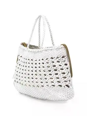 Dragon Diffusion Santa Cano Woven Tote Bag - White