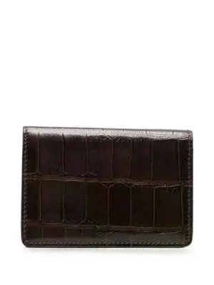 HIDESINS Crocodile-effect Bifold Wallet - Brown