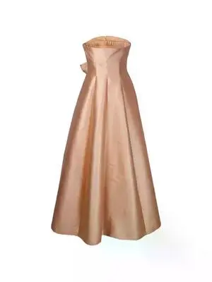Alberta Ferretti Bow-detail Maxi Dress - Neutrals