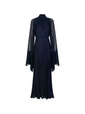 CAYET Yara Ruffled-sleeve Maxi Dress