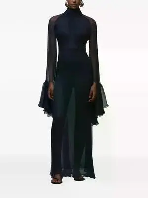 CAYET Yara Ruffled-sleeve Maxi Dress