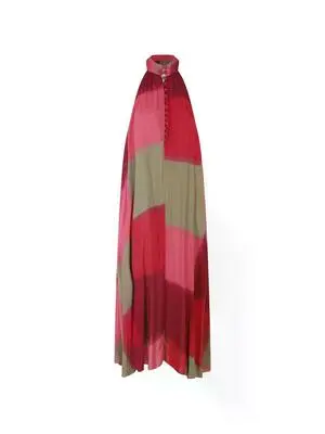 PIN-UP STARS Damier Degradé-effect Midi Dress