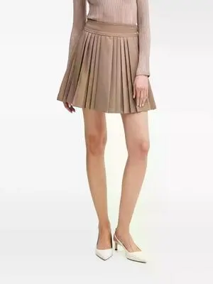 Guess Mini Pleated Skirt - Brown
