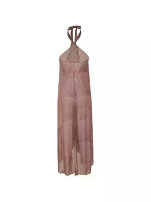 PIN-UP STARS Lamé Geometric-pattern Pareo - Pink